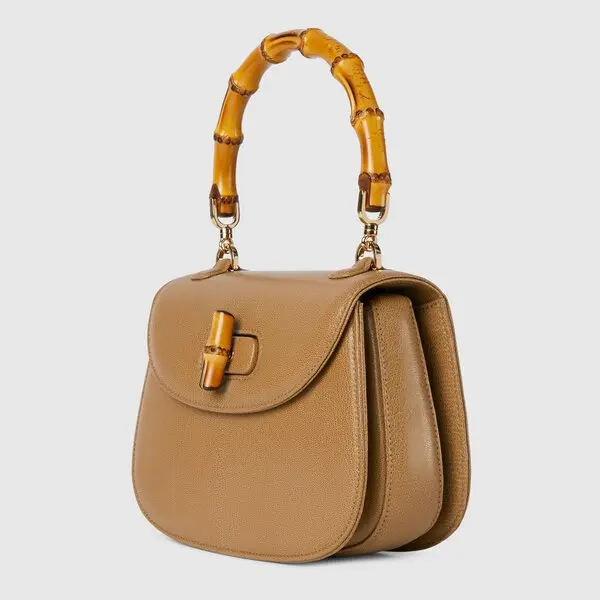 Gucci Bamboo 1947 Small Bag In Leather - Beige