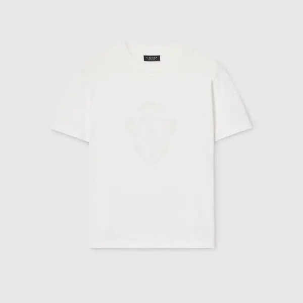 Gucci Cotton Jersey T-shirt With Crest - White