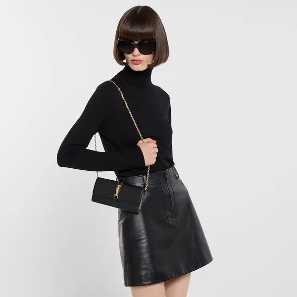 Gucci Jackie Wallet On Chain Leather - Black