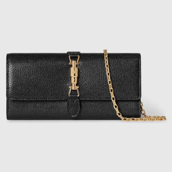Gucci Jackie Wallet On Chain Leather - Black