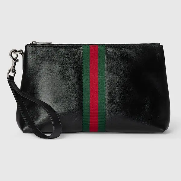 Gucci Web Trademark Small Pouch - Black