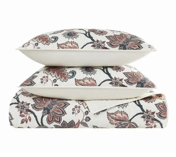 CANNON Chloe Jacobean King 3 Piece Quilt Set