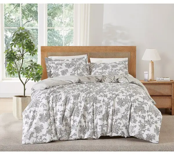 BROOKLYN LOOM Mila Floral King 3 Piece Duvet Se T - One-color