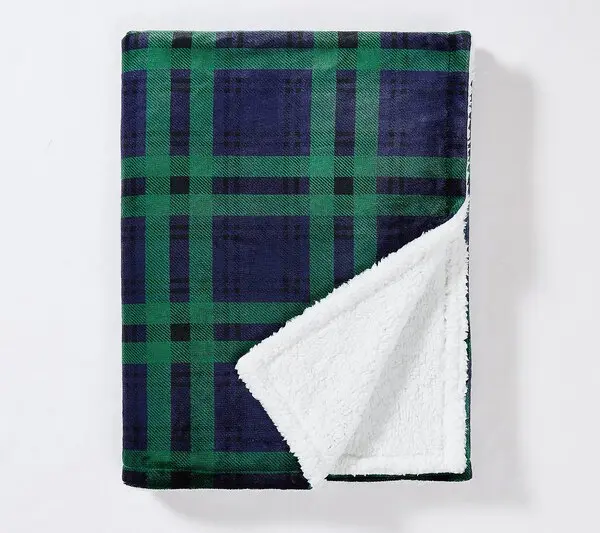 TRULY SOFT Cuddle Warmth Tartan Plaid 50x60 Thr Ow - One-color