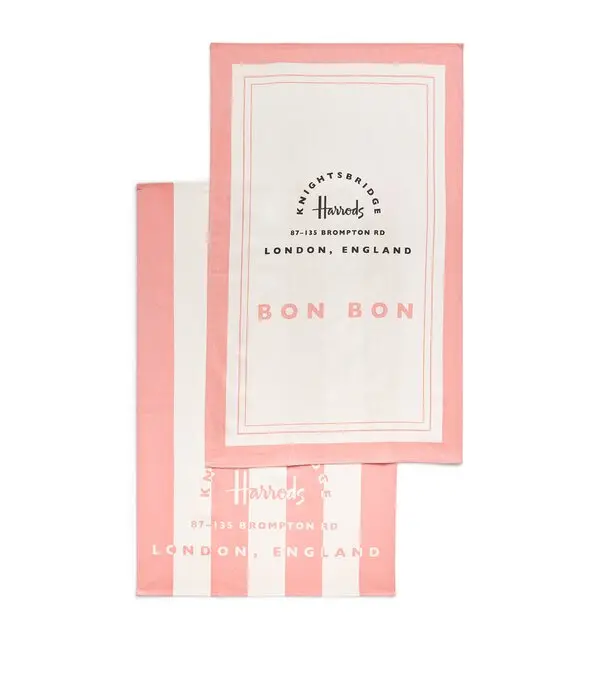 Harrods Bon Bon Tea Towel - Pink