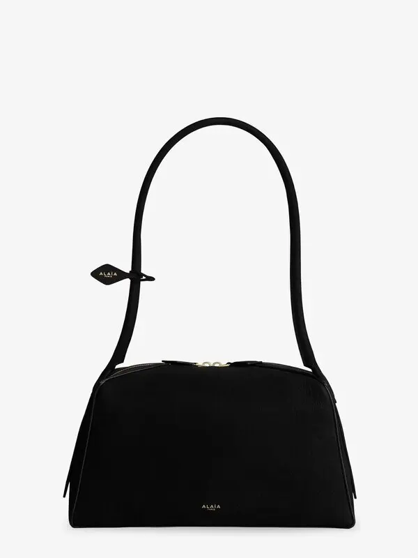 Alaïa Le Bouledogue Nubuck Shoulder Bag - Black