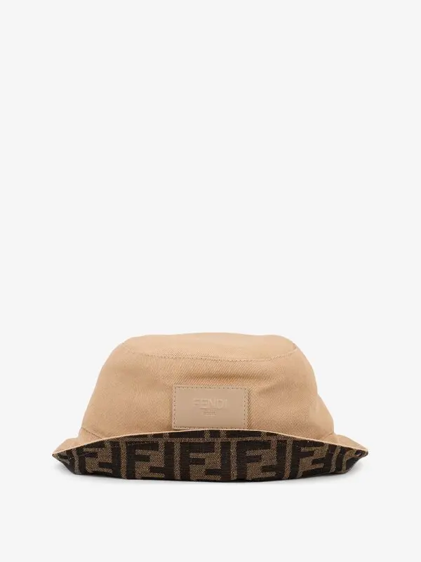 Fendi Cotton Bucket Hat - Beige