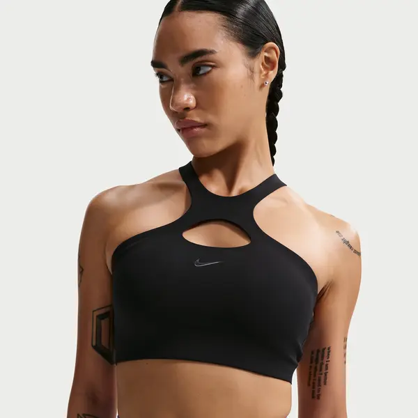 Nike Universa Medium-support Padded Sports Bra - Black