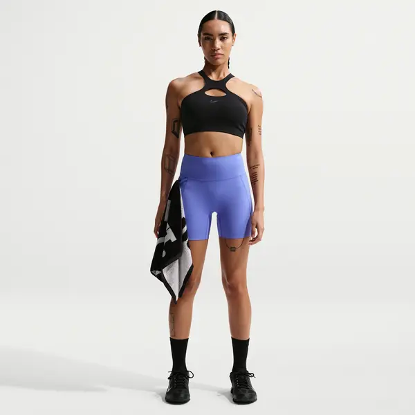 Nike Universa Medium-support Padded Sports Bra - Black