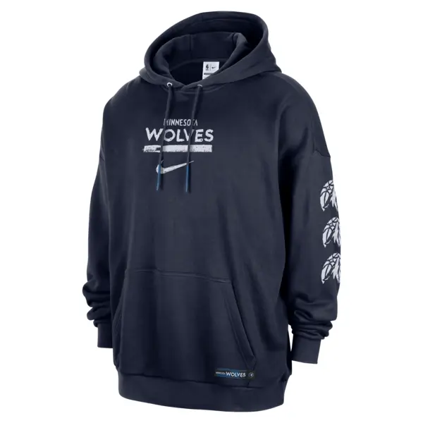 Nike Minnesota Timberwolves Courtside Jordan Nba Club Premium Pullover Hoodie - Blue