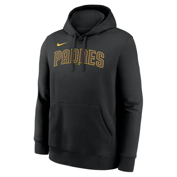 Nike San Diego Padres Club Mlb Pullover Hoodie - Black