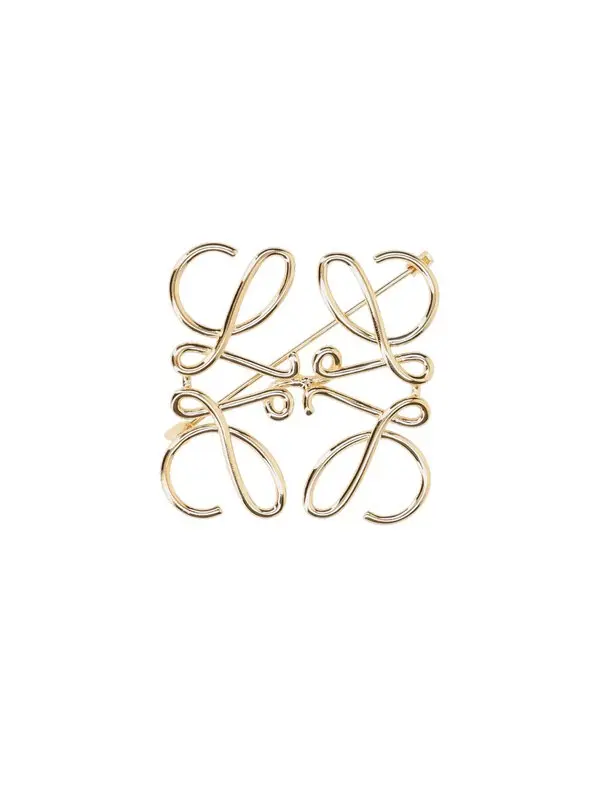Loewe Anagram Brooch - Gold