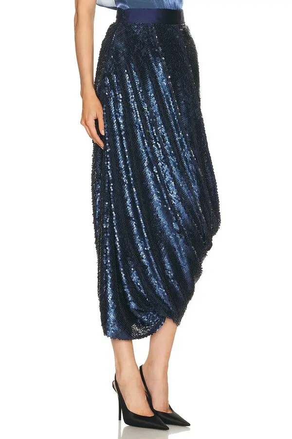 SEV Paillet Draped Skirt