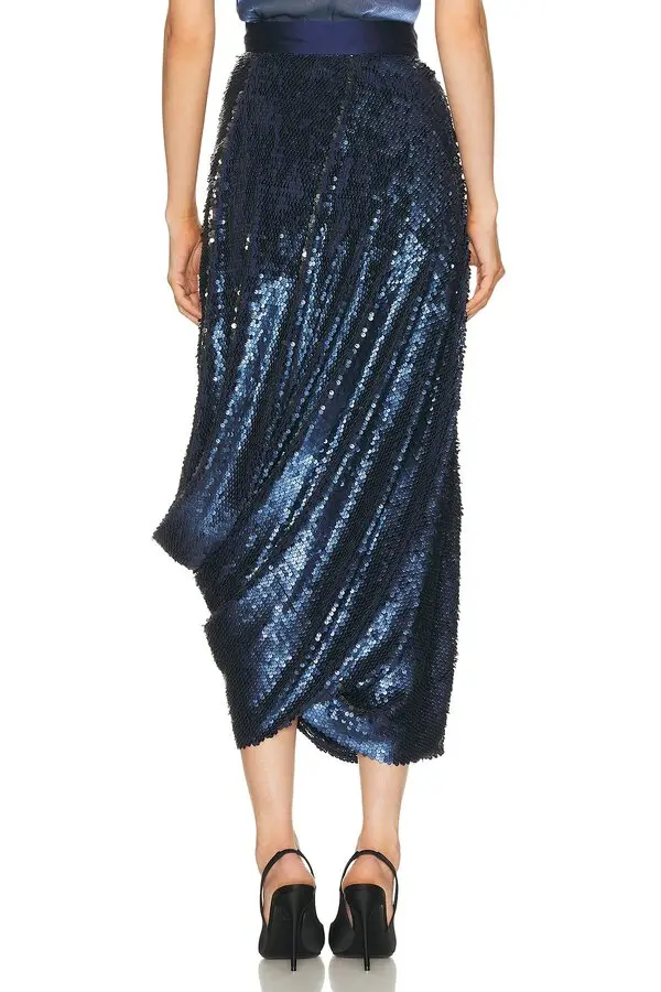 SEV Paillet Draped Skirt