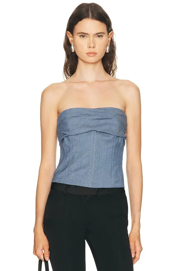 SEV Tailored Drape Corset Top