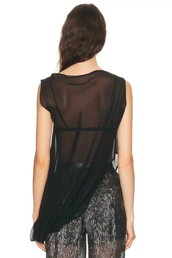 SEV Silk Side Drape Top