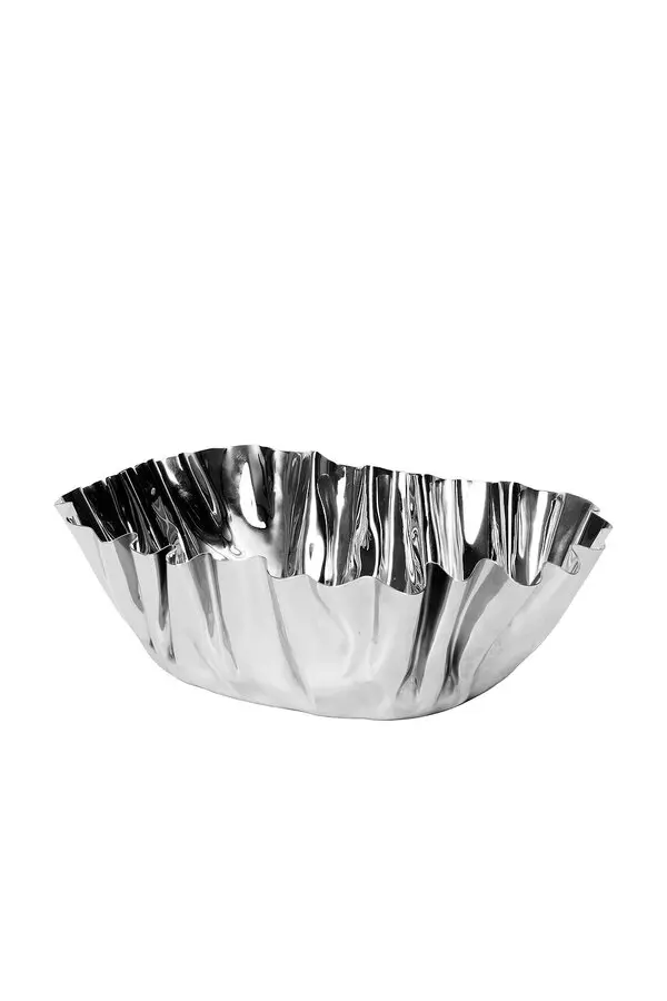 FERM LIVING Tydra Bowl In Metallic Silver