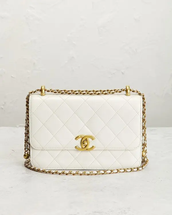 Chanel Shiny Calfskin Mini 22 Hobo Bag