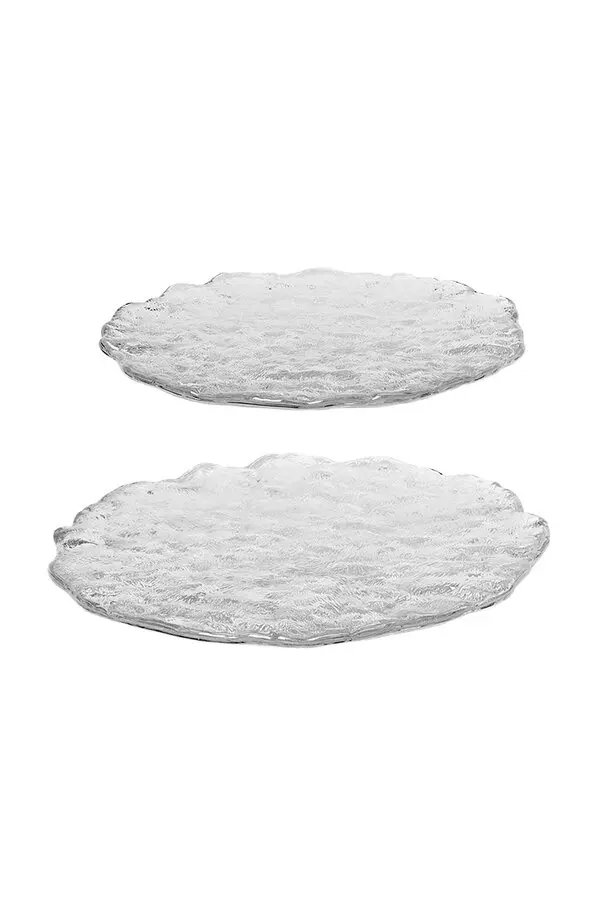 FERM LIVING Momento Large Glass Stones Set Of 2 - Clear