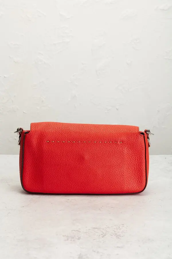Fendi Selleria Baguette Shoulder Bag - Red