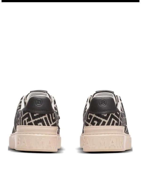 Balmain Monogram B-court Trainers - Black