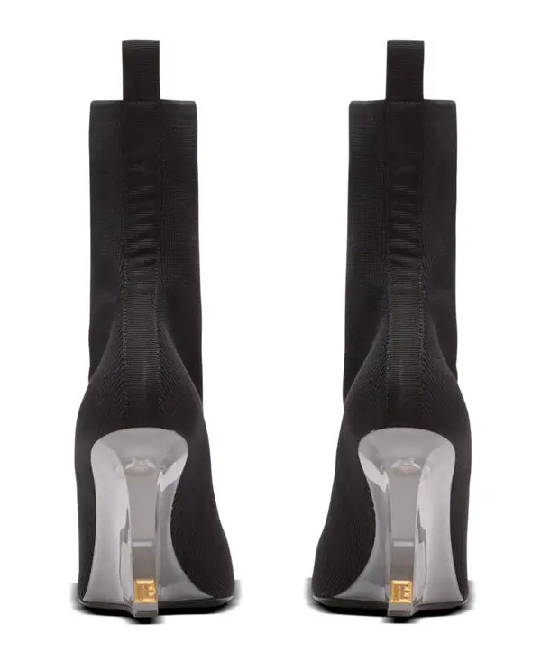 Balmain Wedge Knit Ankle Boots