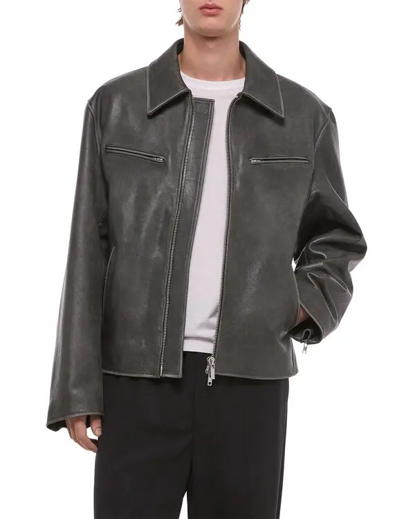 Helmut Lang Distressed Leather Jacket