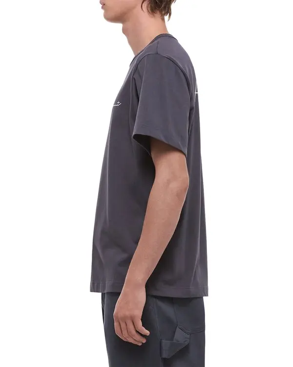 Helmut Lang Handwritten Logo Tee - Slate Blue