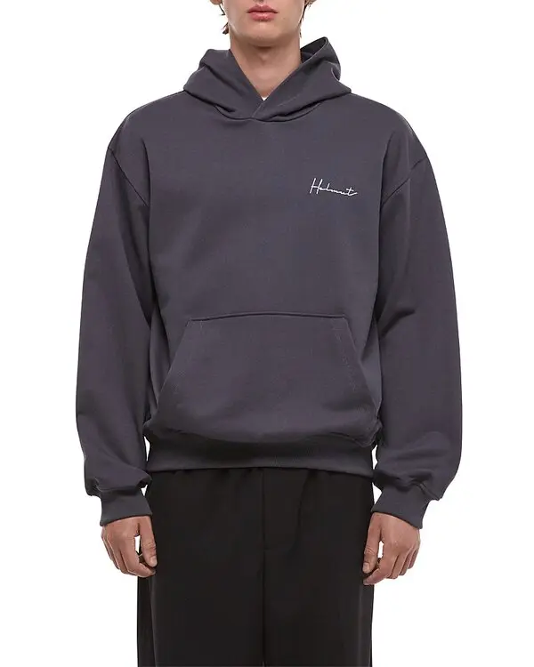 Helmut Lang Handwritten Logo Hoodie - Slate Blue