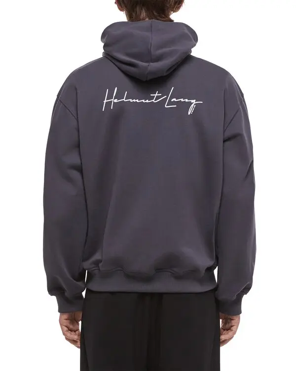 Helmut Lang Handwritten Logo Hoodie - Slate Blue