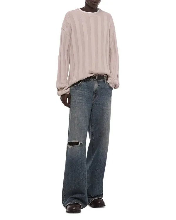 Helmut Lang Wide Rib Crewneck Sweater - Putty