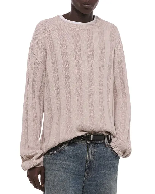 Helmut Lang Wide Rib Crewneck Sweater - Putty