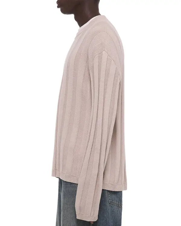 Helmut Lang Wide Rib Crewneck Sweater - Putty
