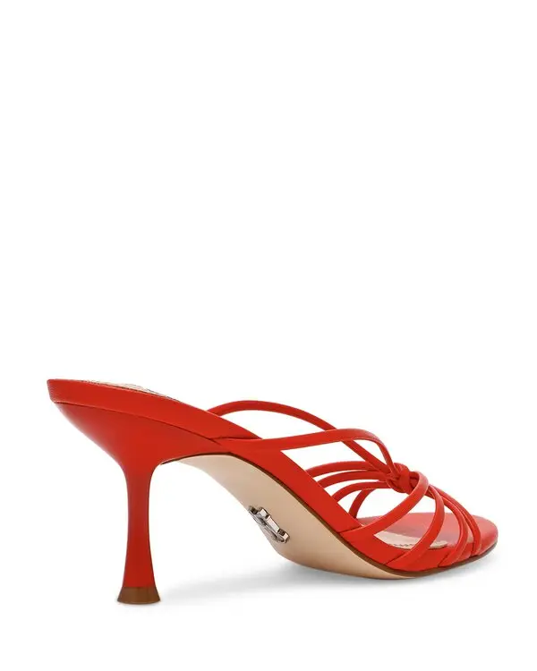 Steve Madden Edna Leather Sandals - Red Leather