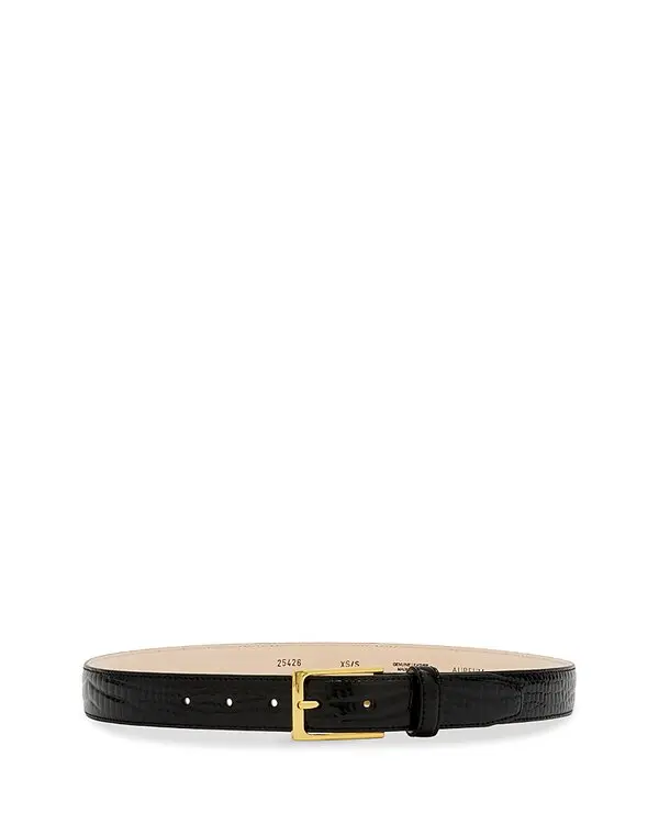 AUREUM No. 5 Belt - Black Croc/gold