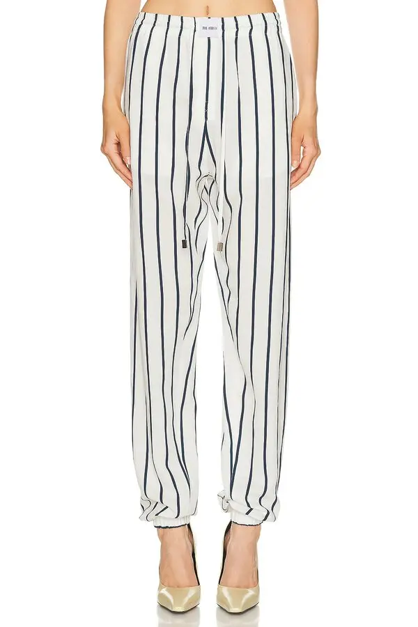 Attico Striped Drawstring Pant - Multicolor