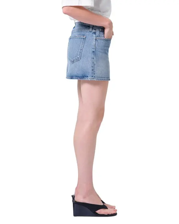 AGOLDE Keira Denim Miniskirt - Broadcast