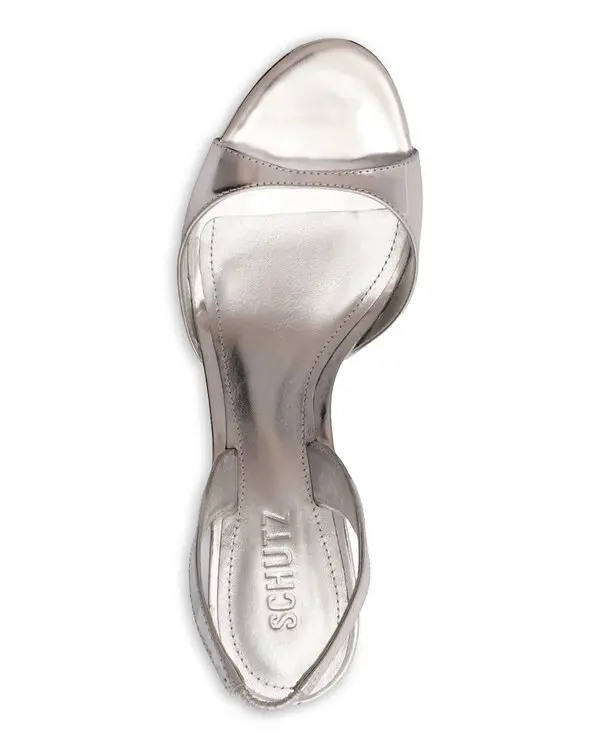 Schutz Scarlett Slingback Sandals - Prata