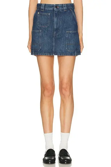 Givenchy Mini Denim Skirt - Medium Blue