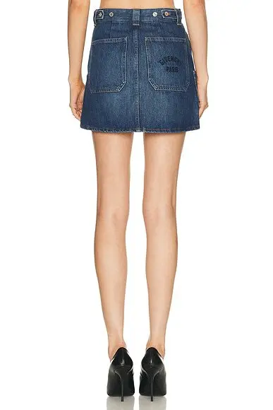 Givenchy Mini Denim Skirt - Medium Blue