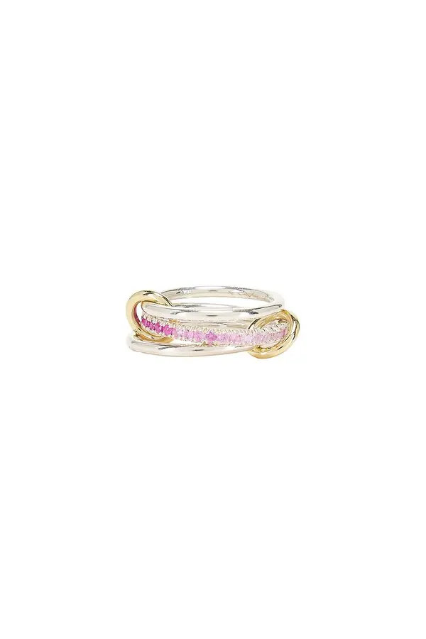 SPINELLI KILCOLLIN Tigris Pink Ombre Ring - Sterling Silver  Pink Sapphire  & 18k Ye