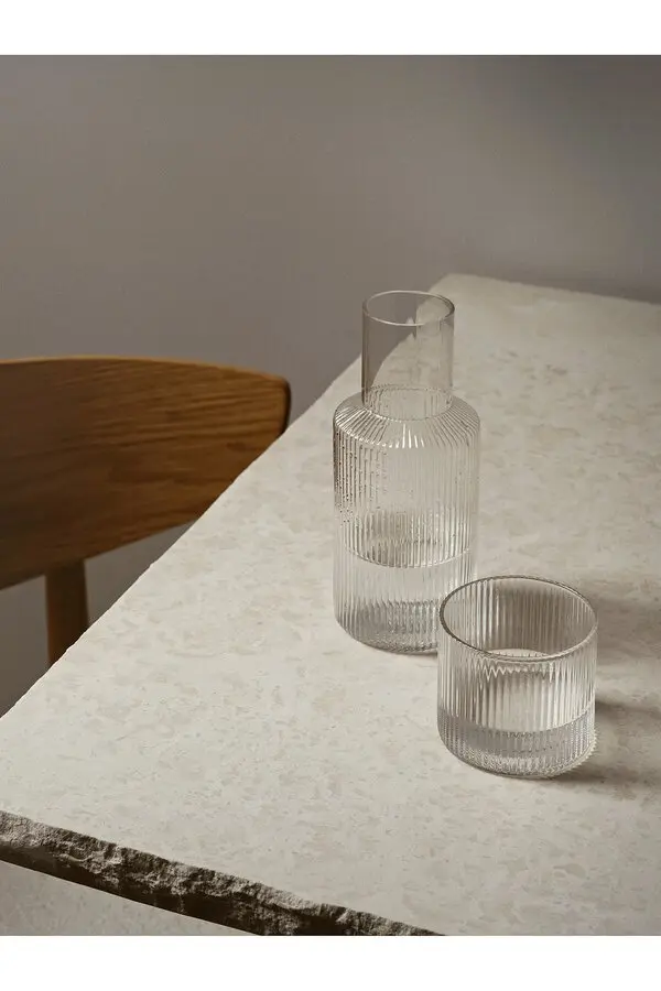 FERM LIVING Ripple Small Carafe Set In Neutral