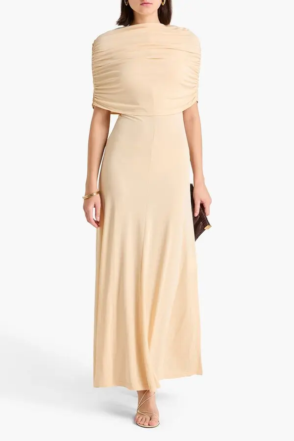 ESSE STUDIOS Bonachi Cape-effect Maxi Dress