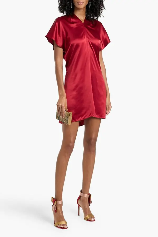 ESSE STUDIOS Luca Silk-satin Mini Dress