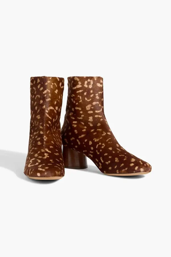 MANSUR GAVRIEL Printed Calf Hair Ankle Boots
