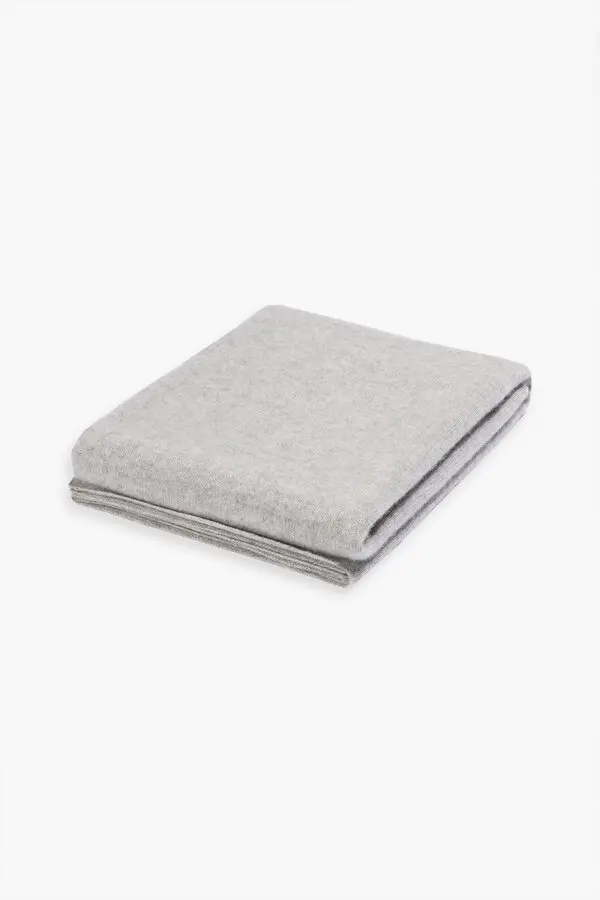 Naadam Cashmere Throw - Light Gray