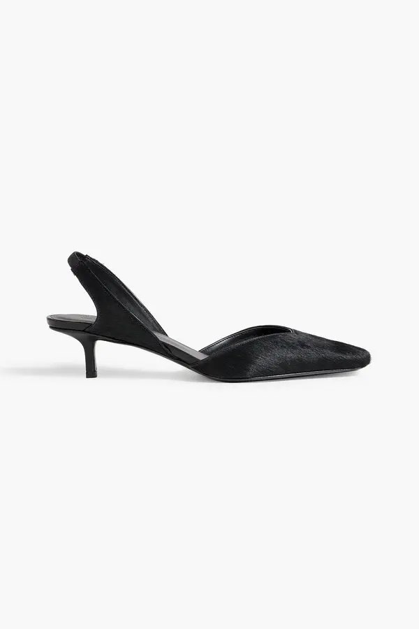 Loulou De Saison Emisa Calf Hair Slingback Pumps - Black