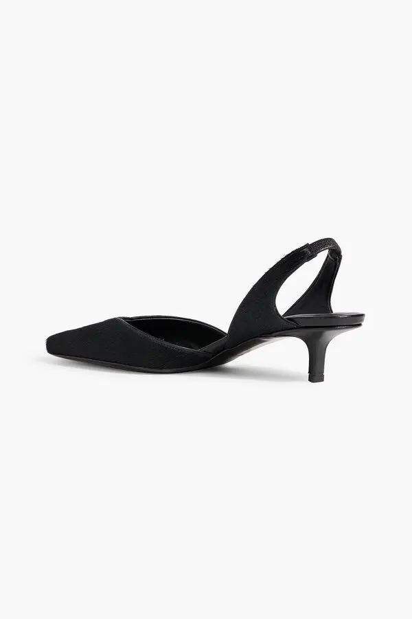 Loulou De Saison Emisa Calf Hair Slingback Pumps - Black