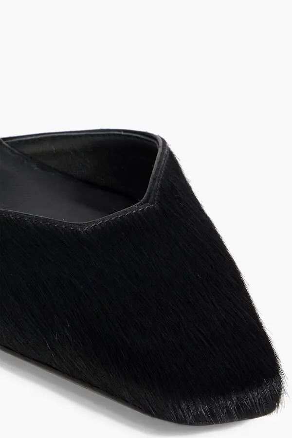 Loulou De Saison Emisa Calf Hair Slingback Pumps - Black