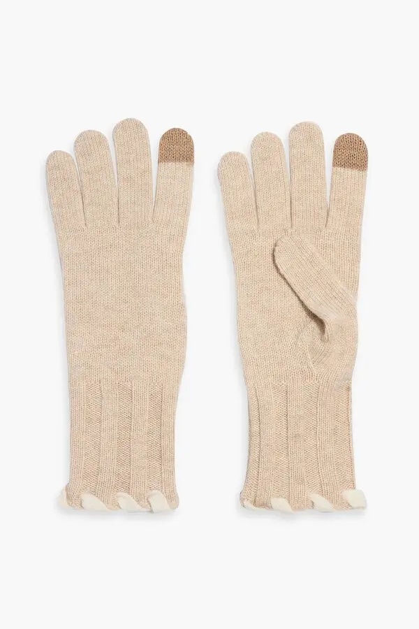 Naadam Whipstitched Cashmere Gloves - Beige